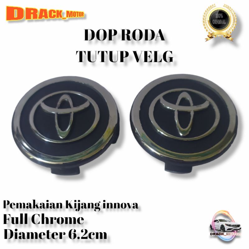 TOYOTA KIJANG INNOVA FULL CHROME WHEEL HUB 6.2cm DIAMETER ORIGINAL UNIT ...