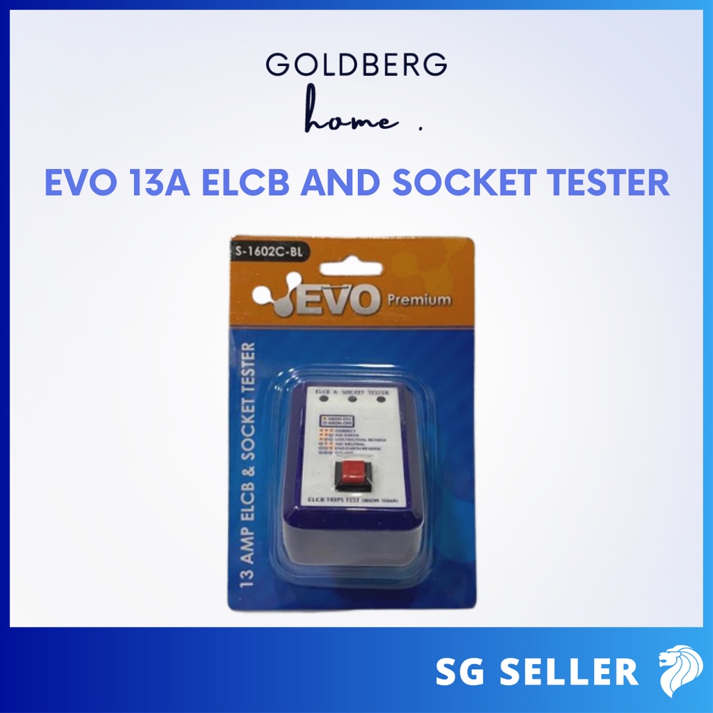 EVO Premium 13A ELCB and Socket Tester | Goldberg Home | Shopee Singapore