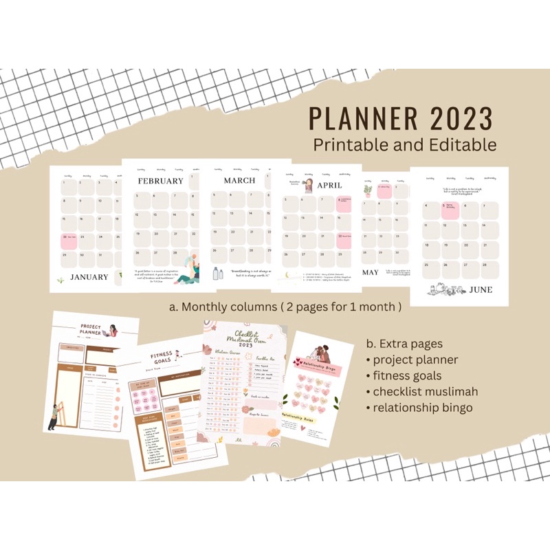 NEW : 2023 Personal Planner Printable & Dated ( Digital ) | Shopee ...