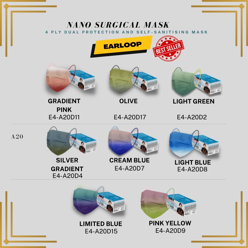 SIMPLY K PENUTUP MUKA DEWASA 4 PLY NANO GRADIENT SURGICAL ADULT MASK 50 ...