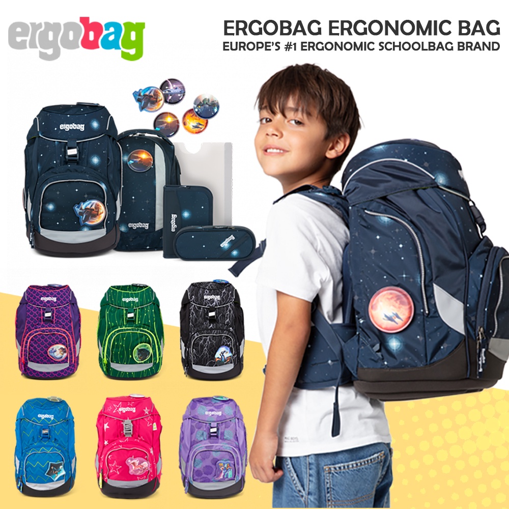 Europe #1 Brand Ergobag School Backpack Set ★ Ergonomic School Bags ...