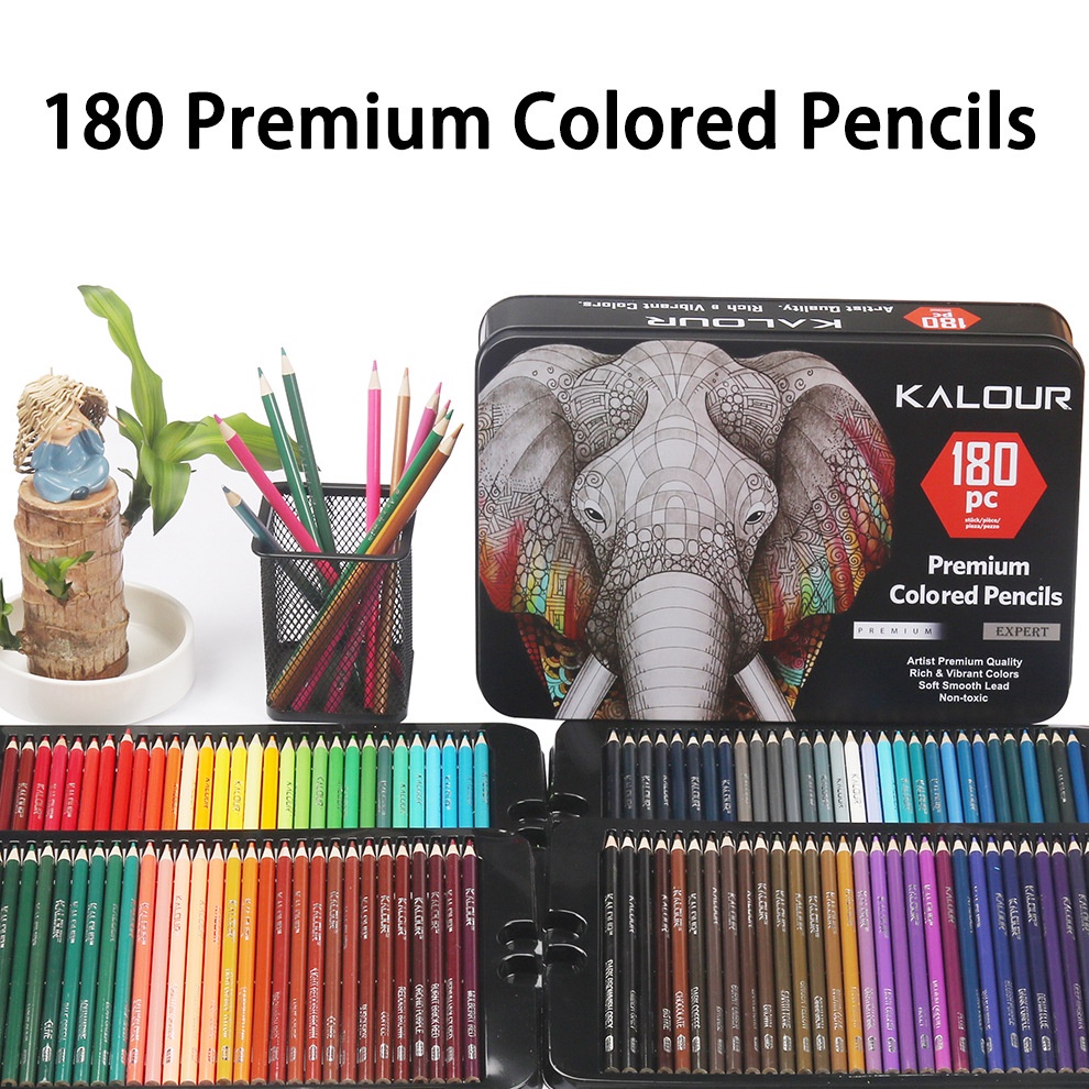 Color Pencil Set 180 Color Painting Coloring Pencil Art Creation Oily ...