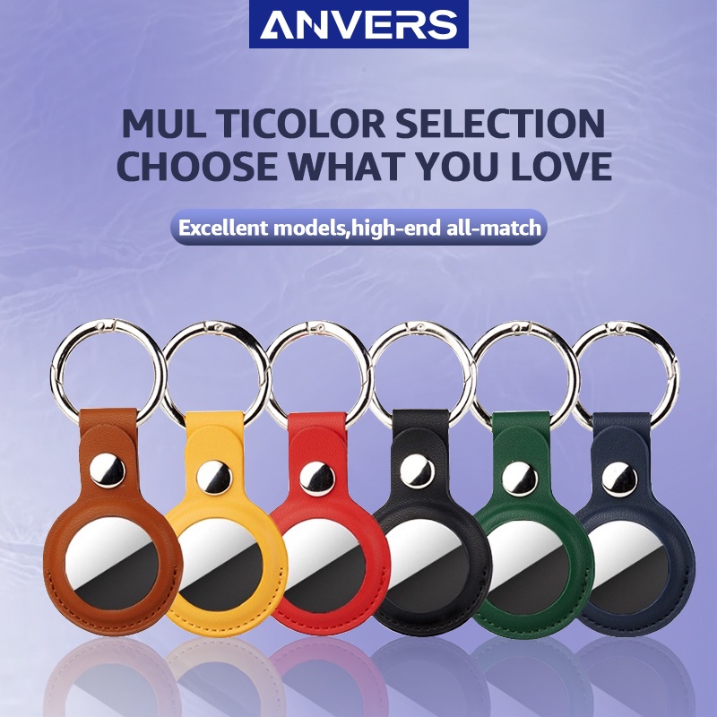 Anvers Premium Leather Airtag Case Holder | Airtag Keychain Cover ...