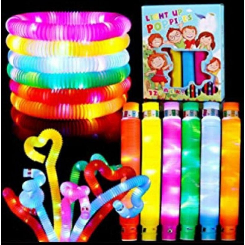 Viral CEV Light Up Pop Tubes Pop Pipes Toys Light Stick Hose Pipe ...