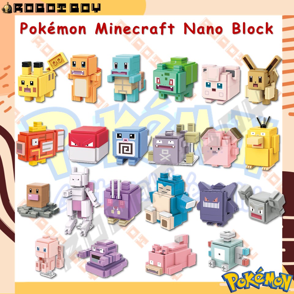 Pokemon Quest Blind Box Qman Keeppley Pokemon Nano Block Minecraft ...
