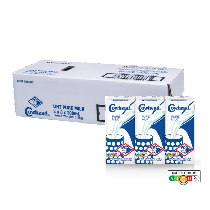 [1 Carton] Cowhead Pure Milk (24x200ml) | Shopee Singapore