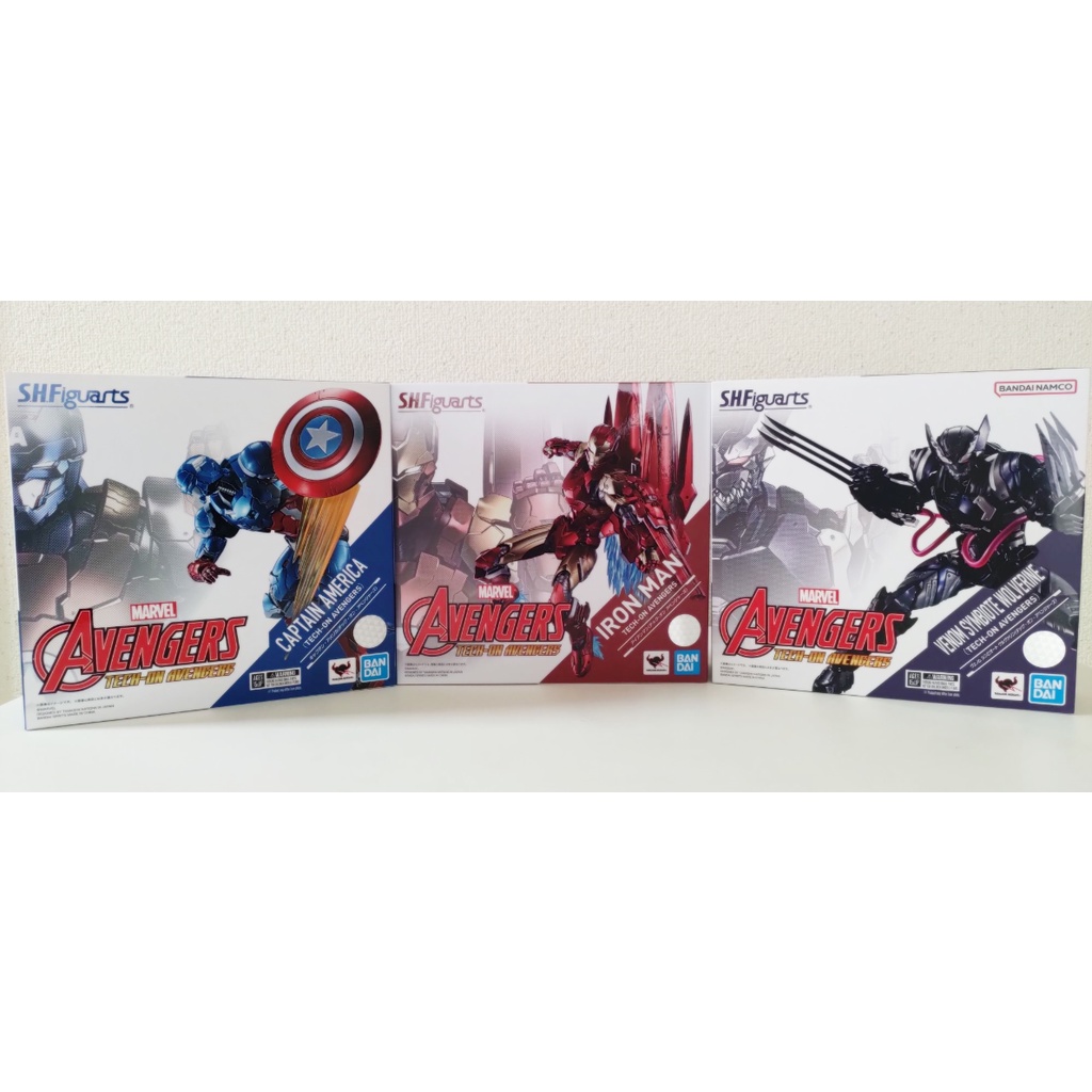 Bandai S.H. Figuarts Avengers Tech On Avengers Iron Man Captain America ...