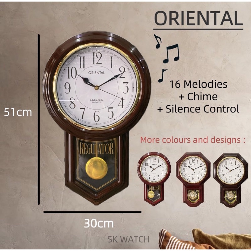 Oriental Wall Clock / Chime Wallclock / Melody Wallclock / Pendulum ...