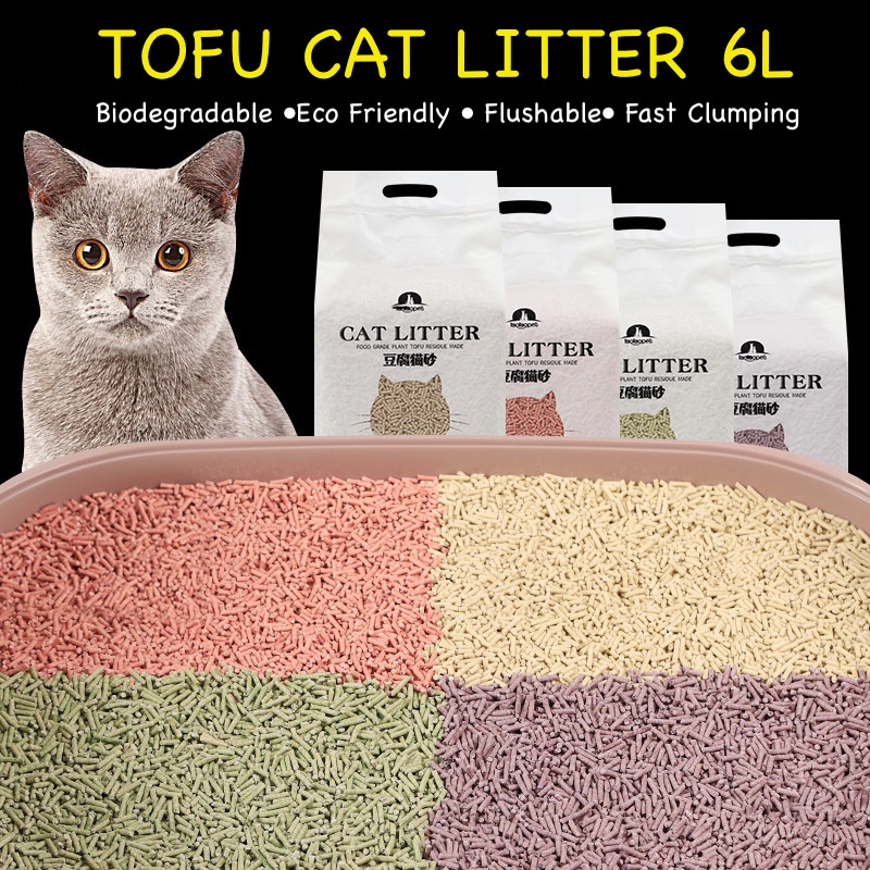 Tofu Cat Litter Eco-Friendly Biodegradable Fast Clumping and Flushable ...
