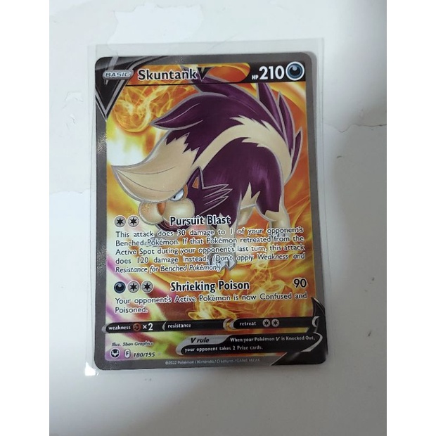 Pokemon skuntank v full art silver tempest card | Shopee Singapore