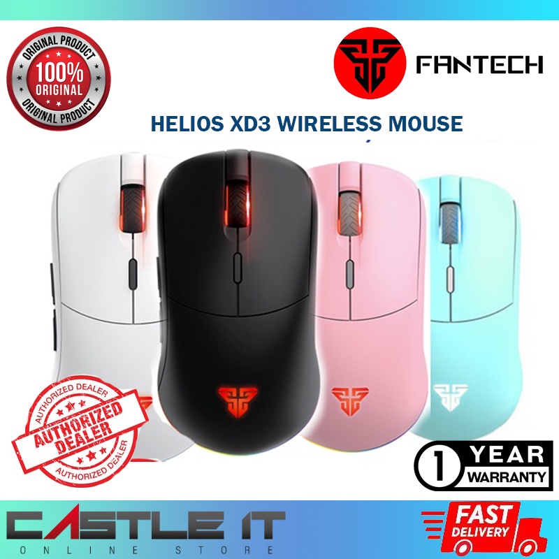 FANTECH Helios XD3 V1 BLK WHT MINT SAKURA Wireless Gaming mouse PIXART ...