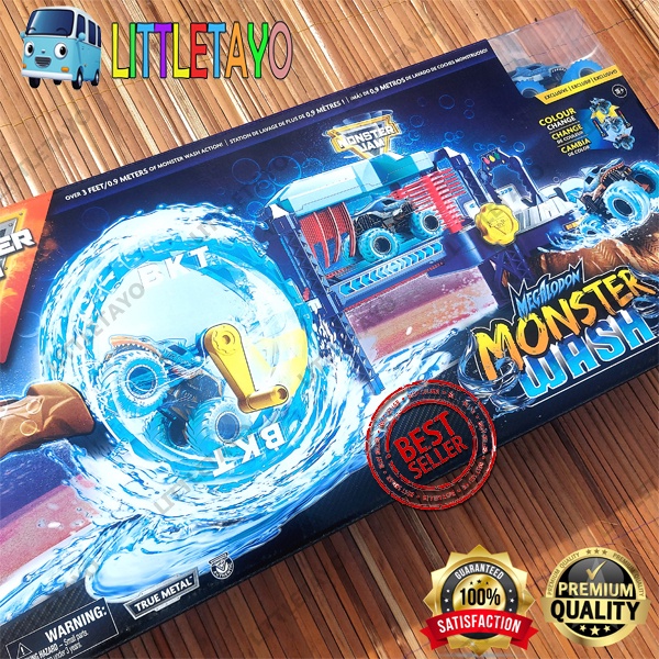 Monster JAM TRUCK COLOR CHANGING MONSTER TRUCKS MEGALODON MONSTER WASH ...