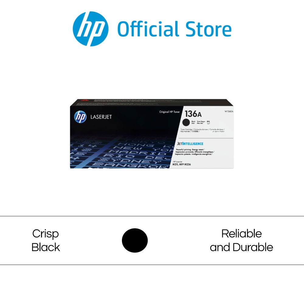 HP Original 136A Black LaserJet Toner Cartridge - Multiple Printer ...
