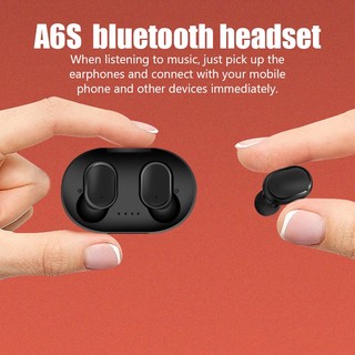 New A6S TWS Bluetooth Earphone Wireless Headphone Stereo Headset sport ...