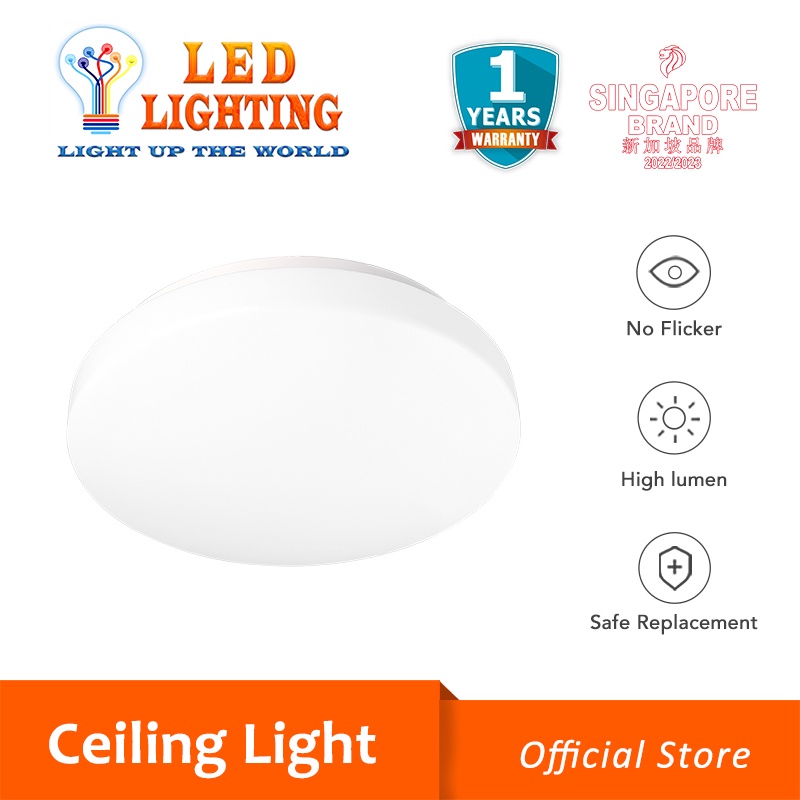 LED Round Ceiling Light 14W / 18W / 26W / 36W 6500K Daylight White ...