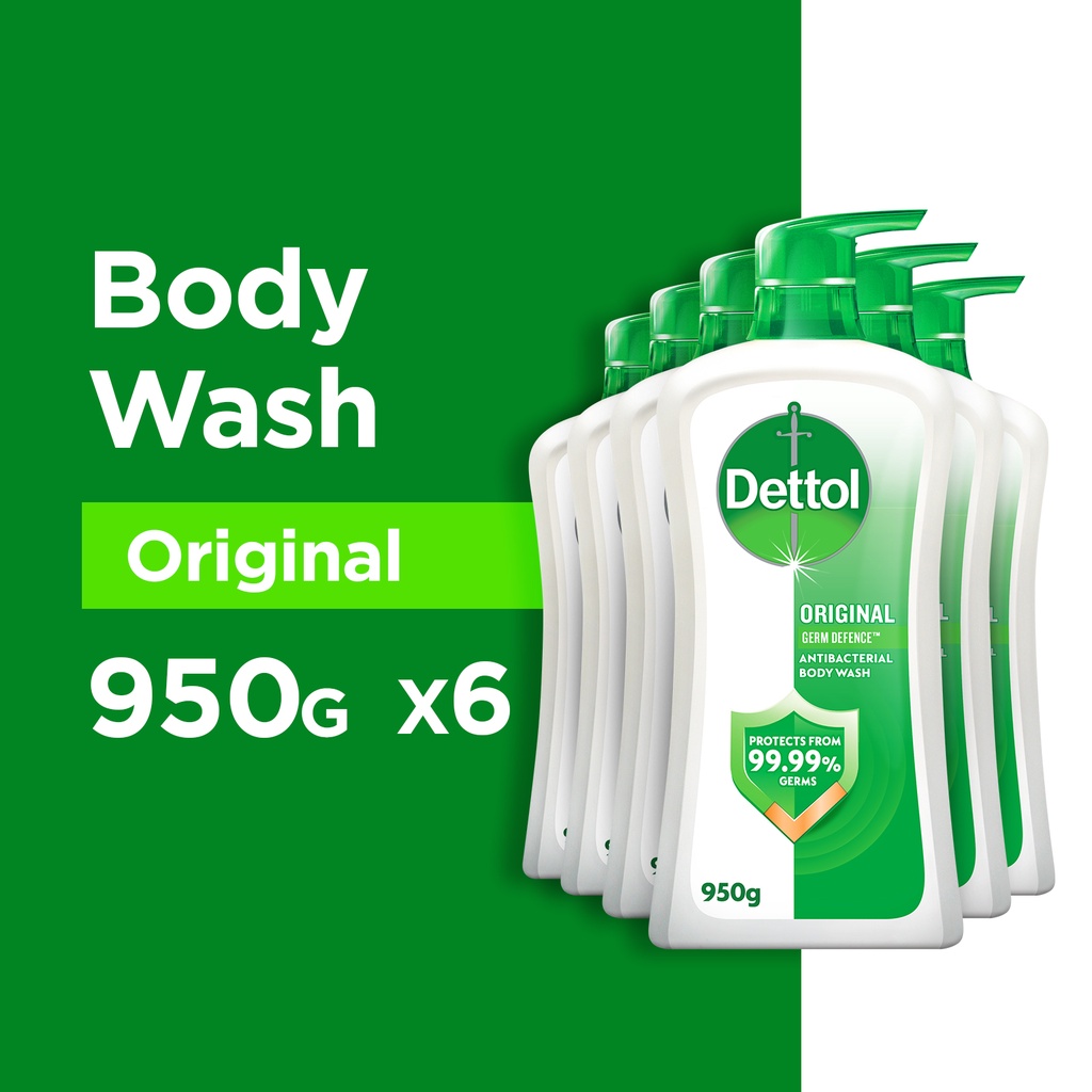 [bundle Of 6] Dettol Anti Bacterial Body Wash Original 950g Shopee