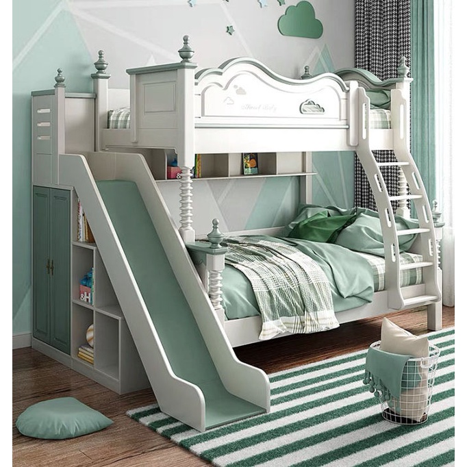 【Pro One Project】Bunk Bed with Pull out bed with Staircase / Slide ...