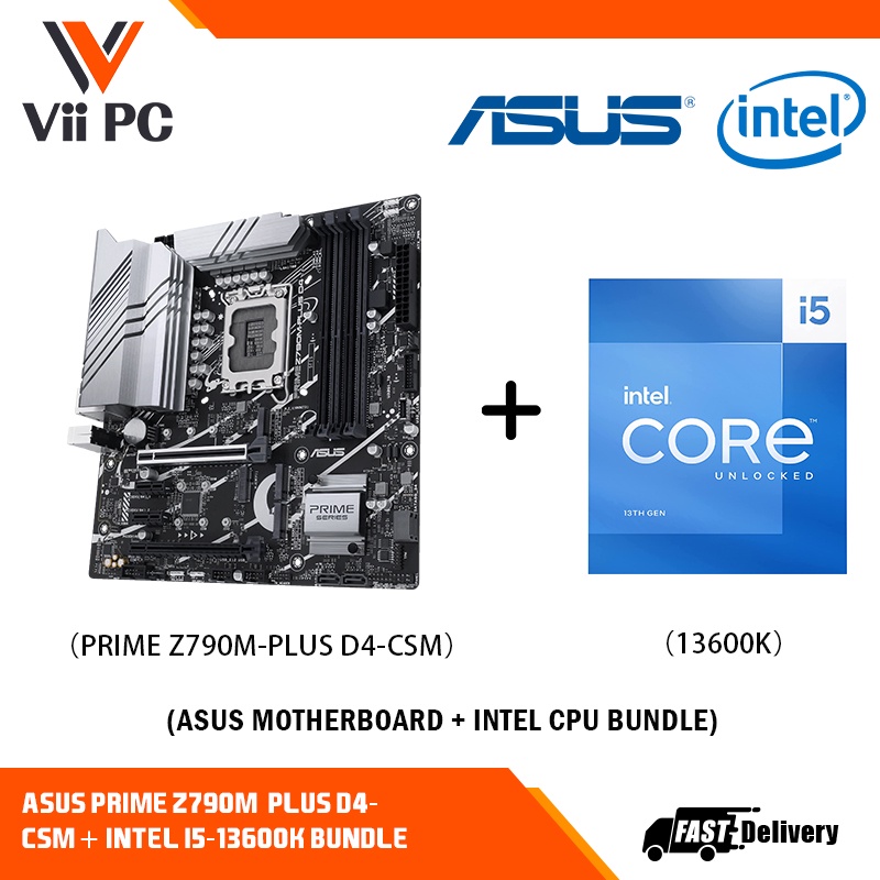 ASUS PRIME Z790M-PLUS Z790 Z790 M Z790M D4-CSM Motherboard + Intel i5 ...