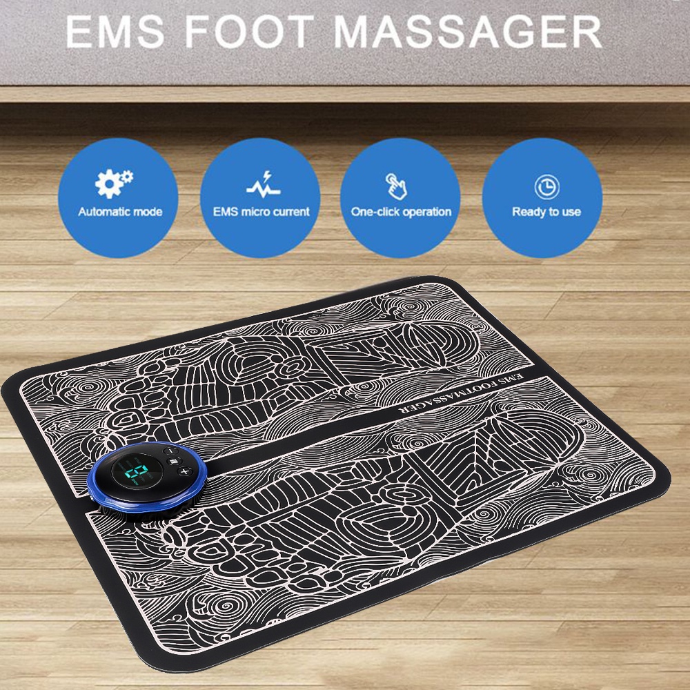 Electric EMS Massager Foot Massage Pad Mini Cervical Massager Foot Neck ...