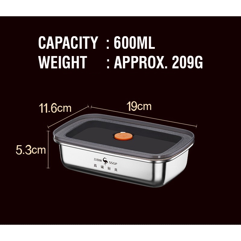 SS304 Food storage Container Stainless Steel Container seonggong ...