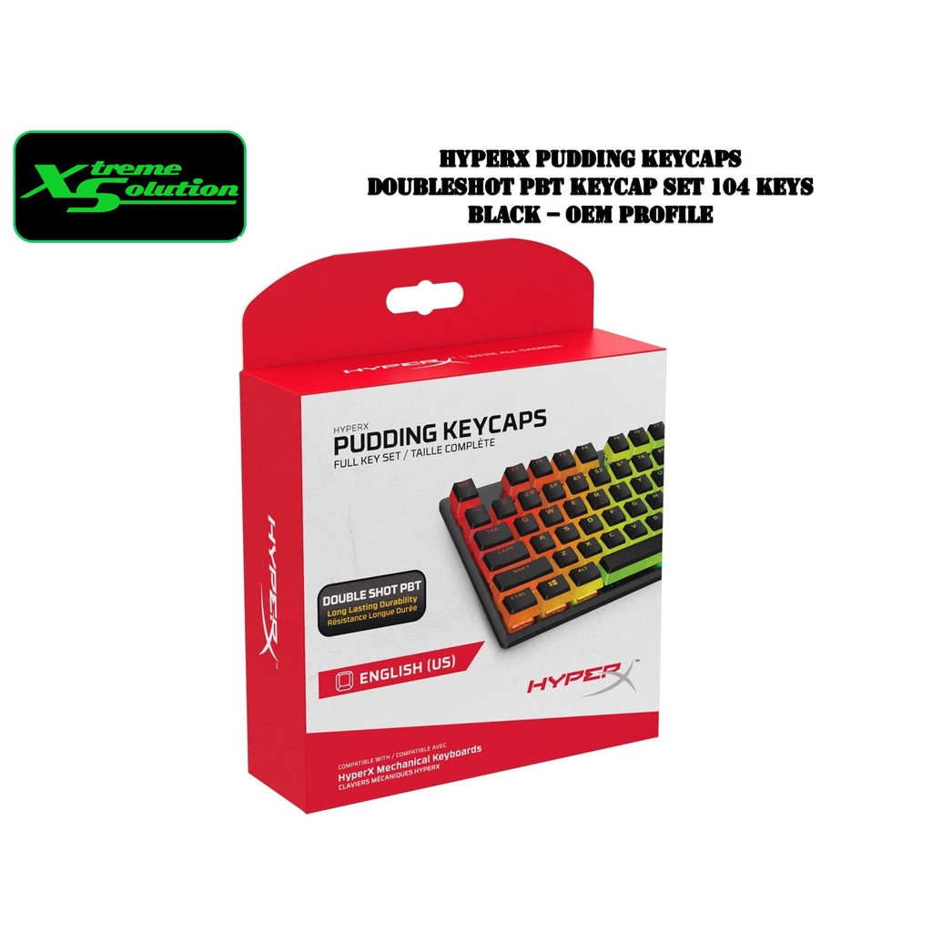 HyperX Pudding Keycaps - Doubleshot PBT Keycaps Set | 104 Keys | OEM ...