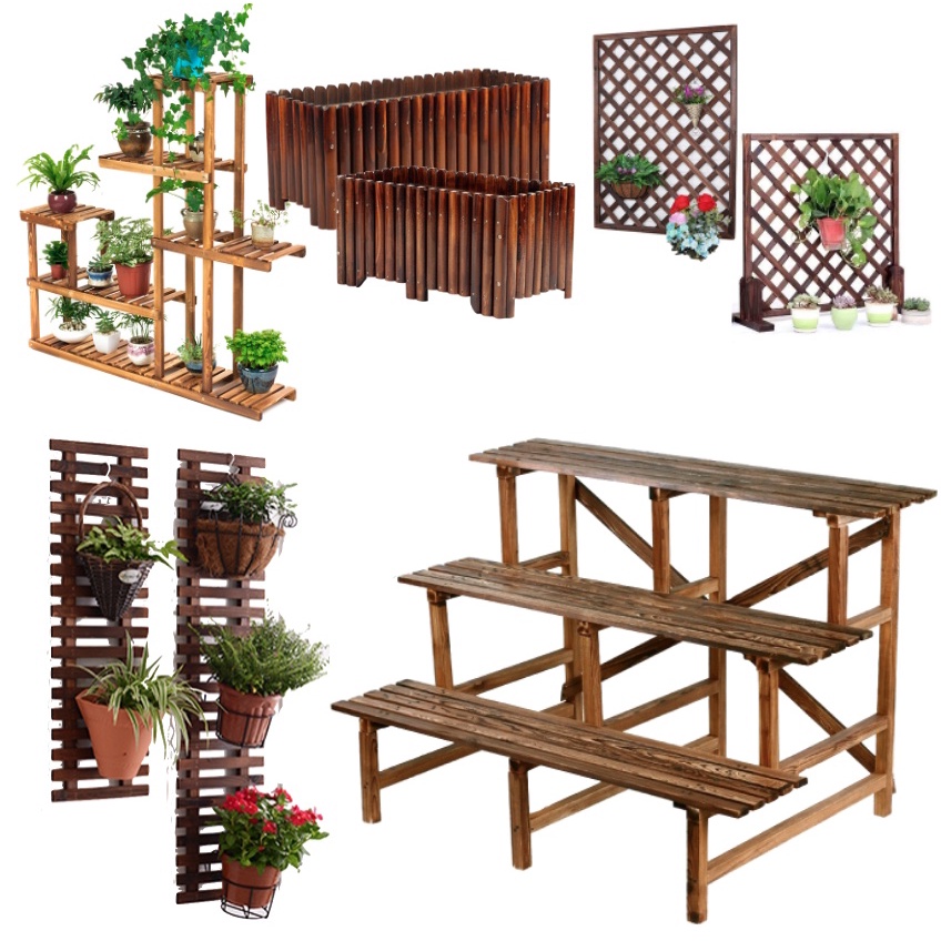 Wooden Plant Rack / Wooden Step Rack / Balcony Rack / Planter Rack ...