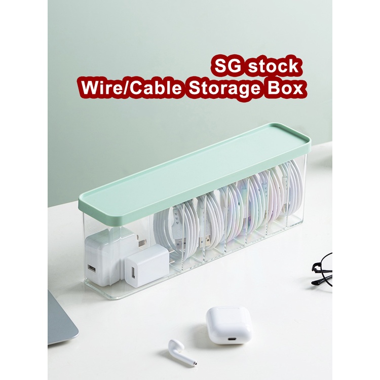 New Type Stackable Cable Storage Box USB Wire Organizer Desk Organizer ...