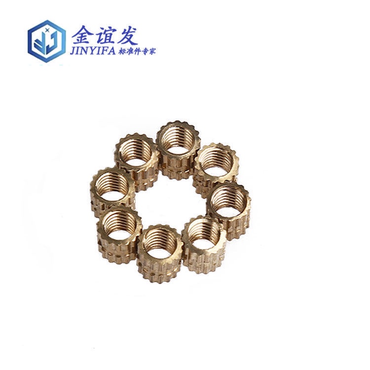 M2-M3 through-Hole Knurled Nut Copper Insert Injection Molding Copper ...