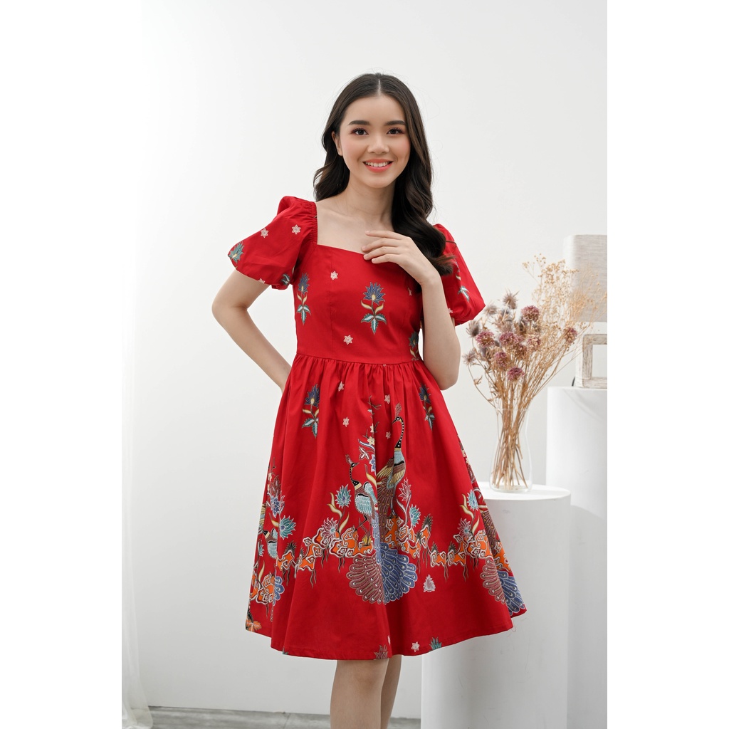 Bbc Red Batik Dress 306/ Couple Batik/ Couple Batik/ Family Batik ...
