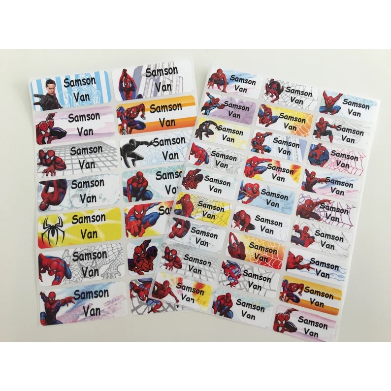 Spiderman Waterproof Personalised Sticker Name Label | Shopee Singapore