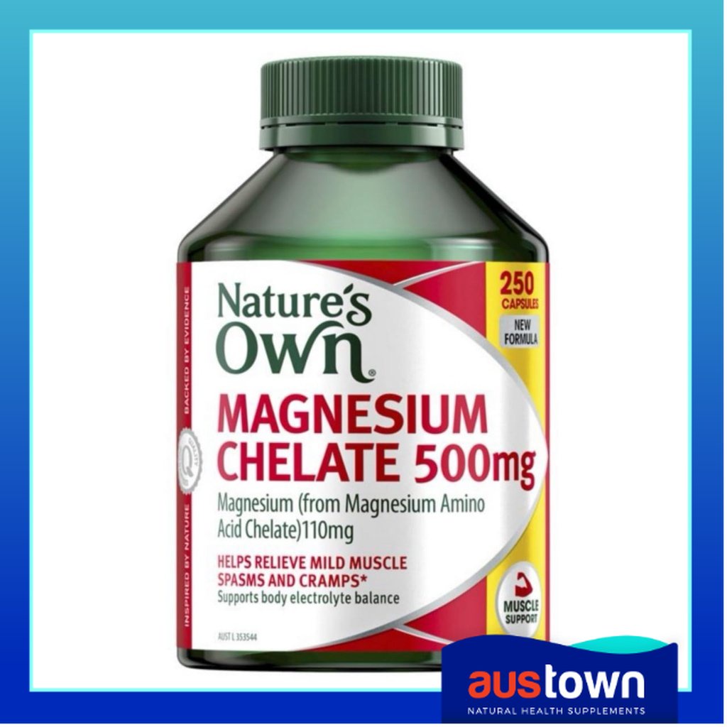 Nature's Own Magnesium Chelate 500mg 250 Capsules Exclusive Pack ...