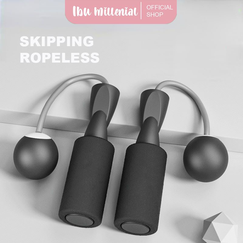 Ibumillenial Skipping Ropeless Jump Rope Cordless Skipping Ballrope ...