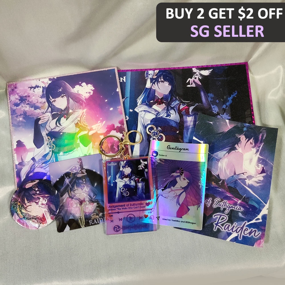 SG Genshin Impact Raiden Merch Set Genshin Raiden Shogun Gift Set ...