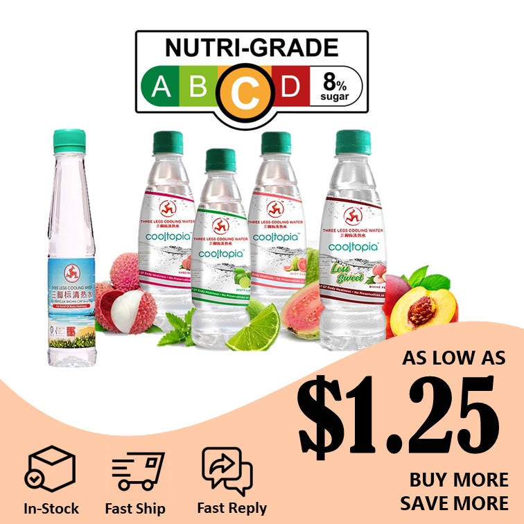 Three Legs Cooltopia Cooling Water (Heat Relief) Juicy Guava / Zesty ...