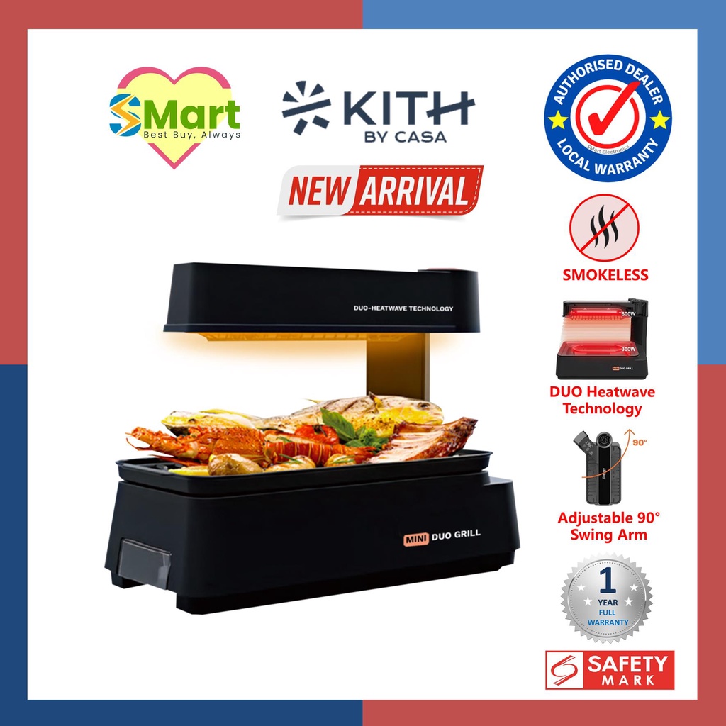 Kith Smokeless Mini Bbq Grill Touch Control Sbg Tr B1 Shopee Singapore