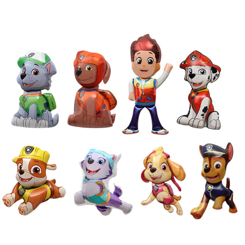 Paw Patrol Birthday Party Balloon Chase Marshall Skye Rocky Zuma Rubble Balloon Toy Dog Aluminum ...