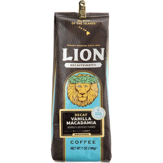 Hawaii Lion coffee decafeinate vanilla macadamia flavored 198g (powder ...