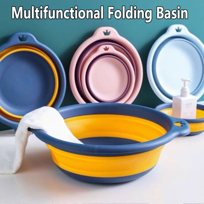 Household Folding Washbasin Bathroom Portable Storage Basin Foot Basin ...