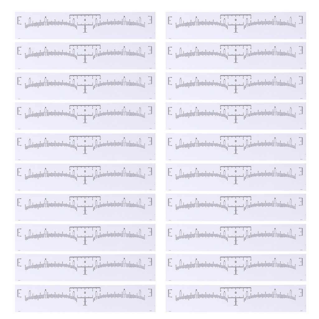 120PCS Microblading Ruler Sticker Eyebrow Stencil Ruler Brow Mapping ...