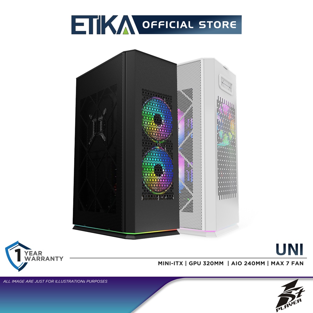 1st Player UN1 | Mini-ITX PC Gaming Casing | USB-C | Support ITX ...