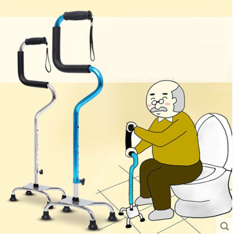 SG Stock to ShipLED Light Quad Cane - Adjustable Walking Cane with 4 ...