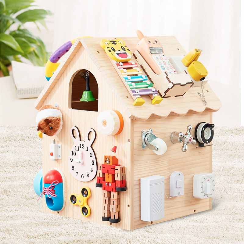 Montessori Early Education Teaching Aids Baby Busy Box House DIY ...