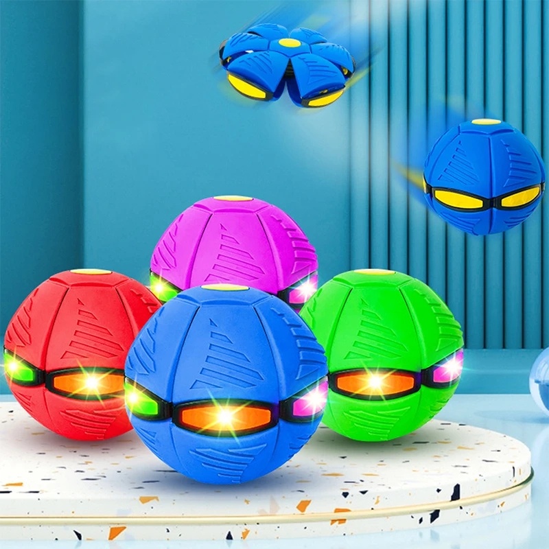 UFO Magic Ball Viral Flying Saucer Toy LED Lighting Toy Flat Throw Disc ...