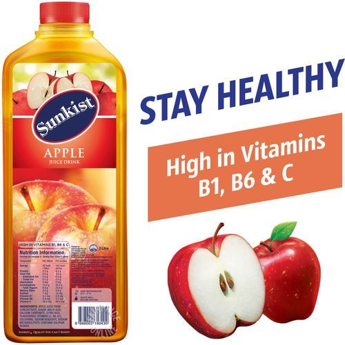 Sunkist Fruit Bottle Juice Apple 2L | Shopee Singapore