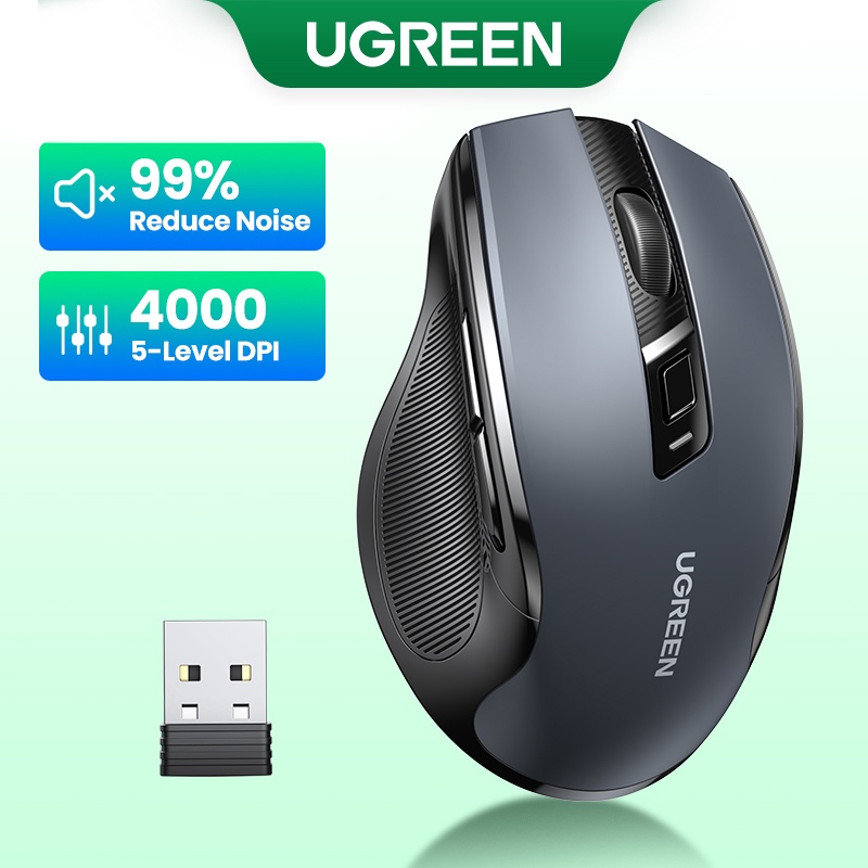 UGREEN Wireless Mouse 2.4G with USB Mini Receiver DPI Setting 4000DPI ...