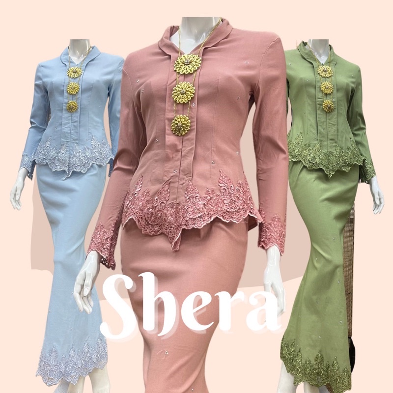Syera Kebaya Moden Cotton Stretchable ( Small Cutting ) | Shopee Singapore