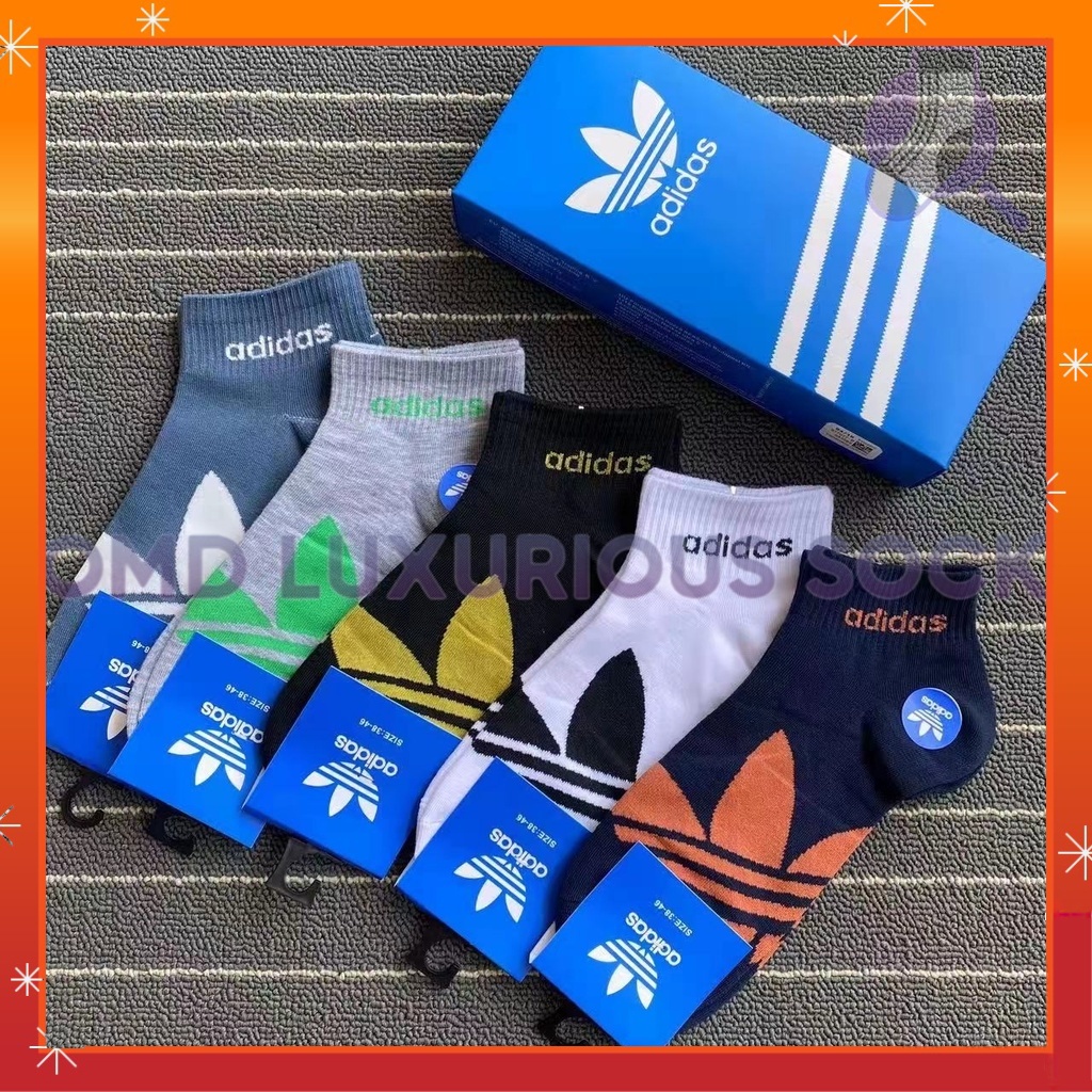 [5 Pasang] Stokin Adida Fashion Running Sport Socks Pendek Ankle Men ...