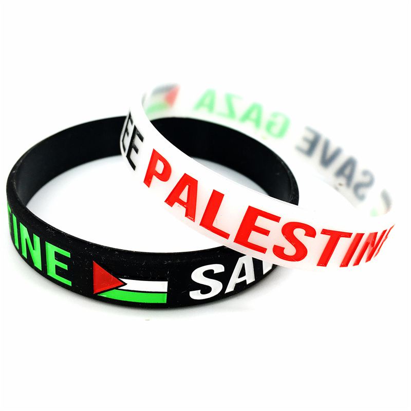 1/5pcs Free Palestine Silicone Wrist Band / Bracelet Palestinian Flag ...