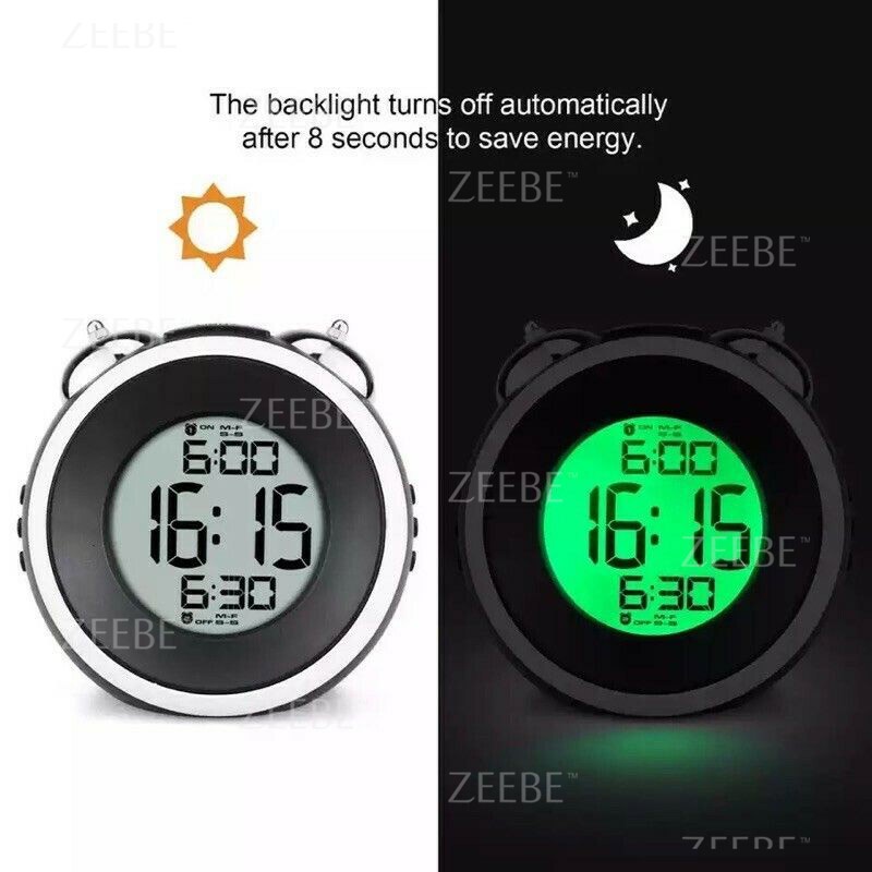 ZEEBE Loud Digital Alarm Clock LED Heavy Sleepers With Loud Sound Desk ...