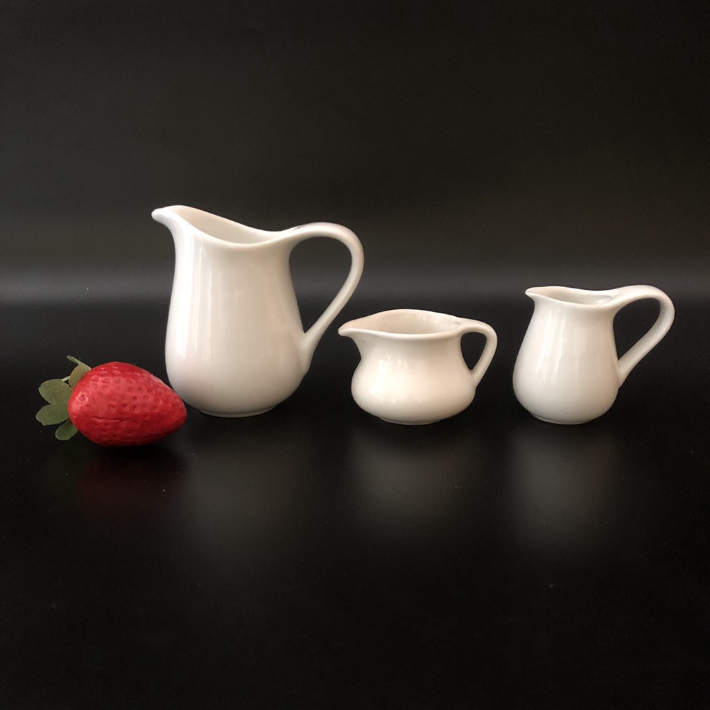 Ceramic Milk Jug Syrup Bingsu Honey Salad Dressing Small Pitcher 3 ...